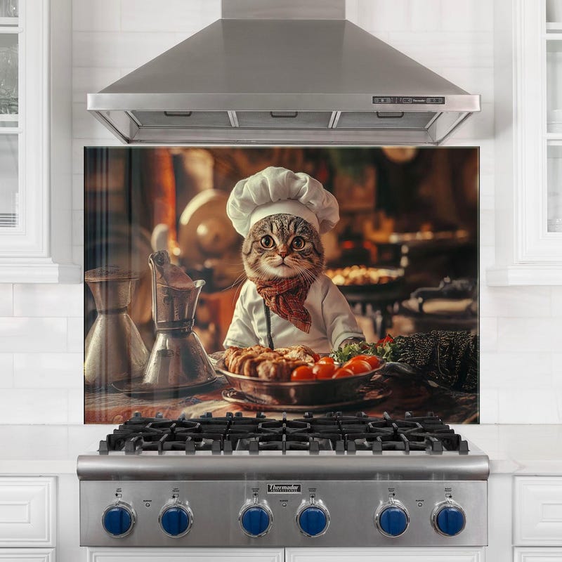 Glass Backsplash Cat - Etsy