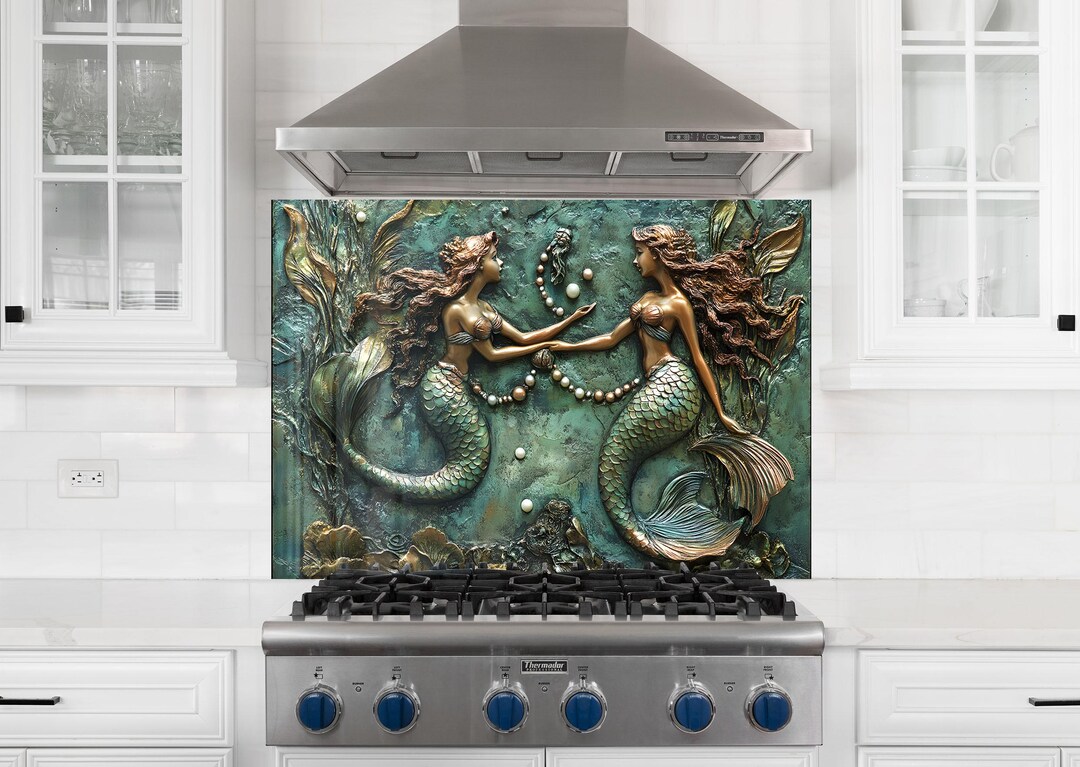 Tempered Glass Backsplash Tile-kitchen Backsplash Tiles-mermaid ...