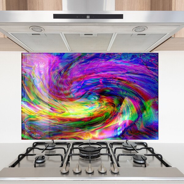 Tempered Glass Backsplash Behind Stove - Etsy