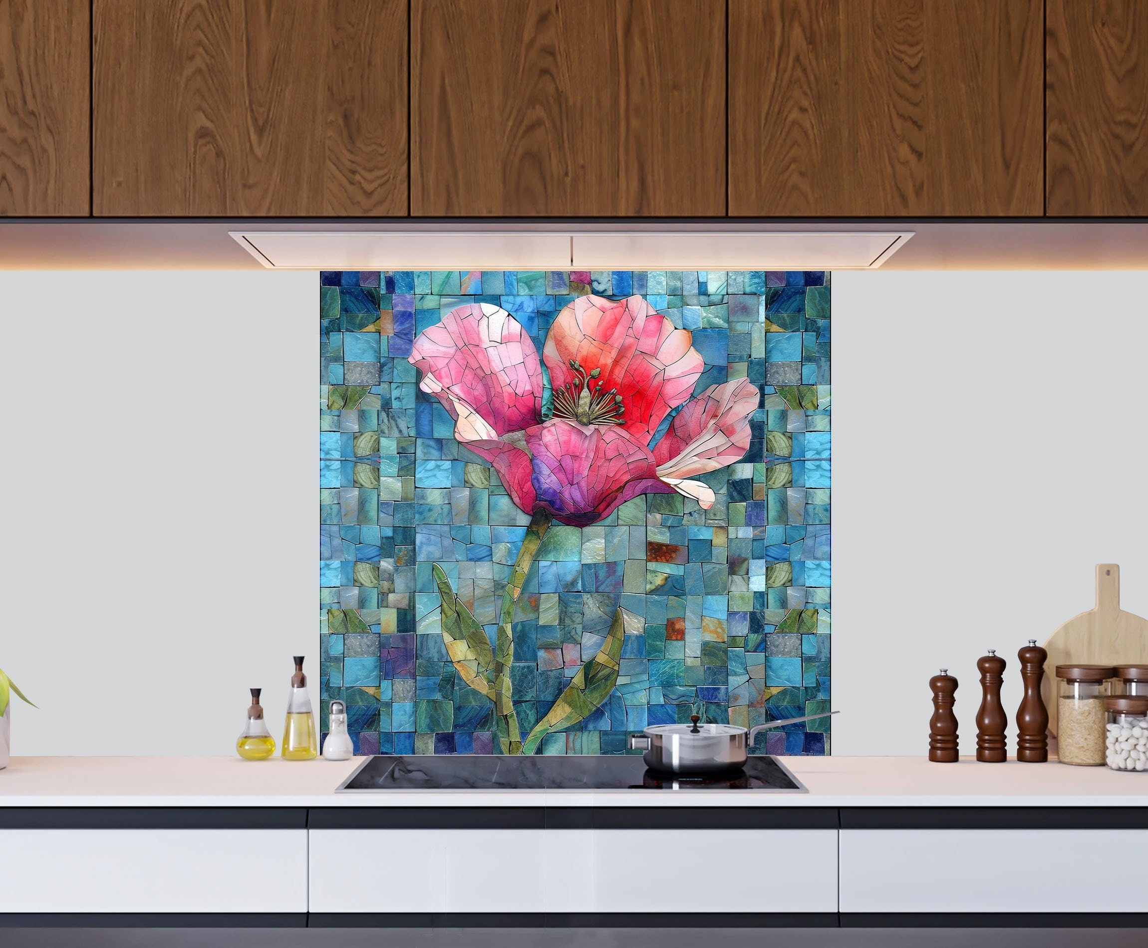 Tempered Glass Backsplash Tile-flower Backsplash Tiles-stove Backsplash ...