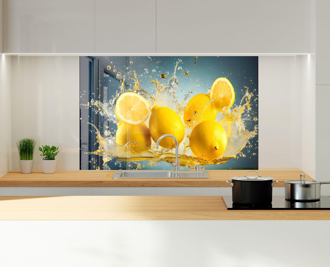 Tempered Glass Backsplash Tile-lemon Backsplash Tiles-citrus Backsplash ...