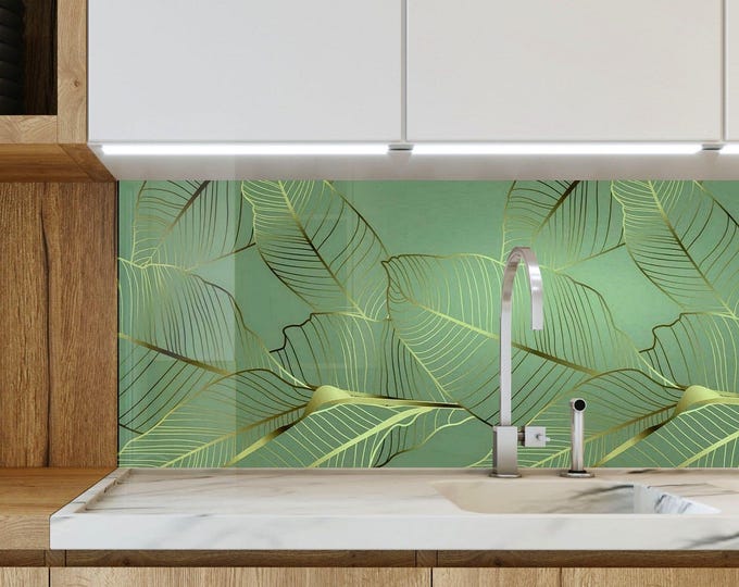 Grey Marble Stone Glass Backsplash, Kitchen Splashback Stove Wall Panel ...