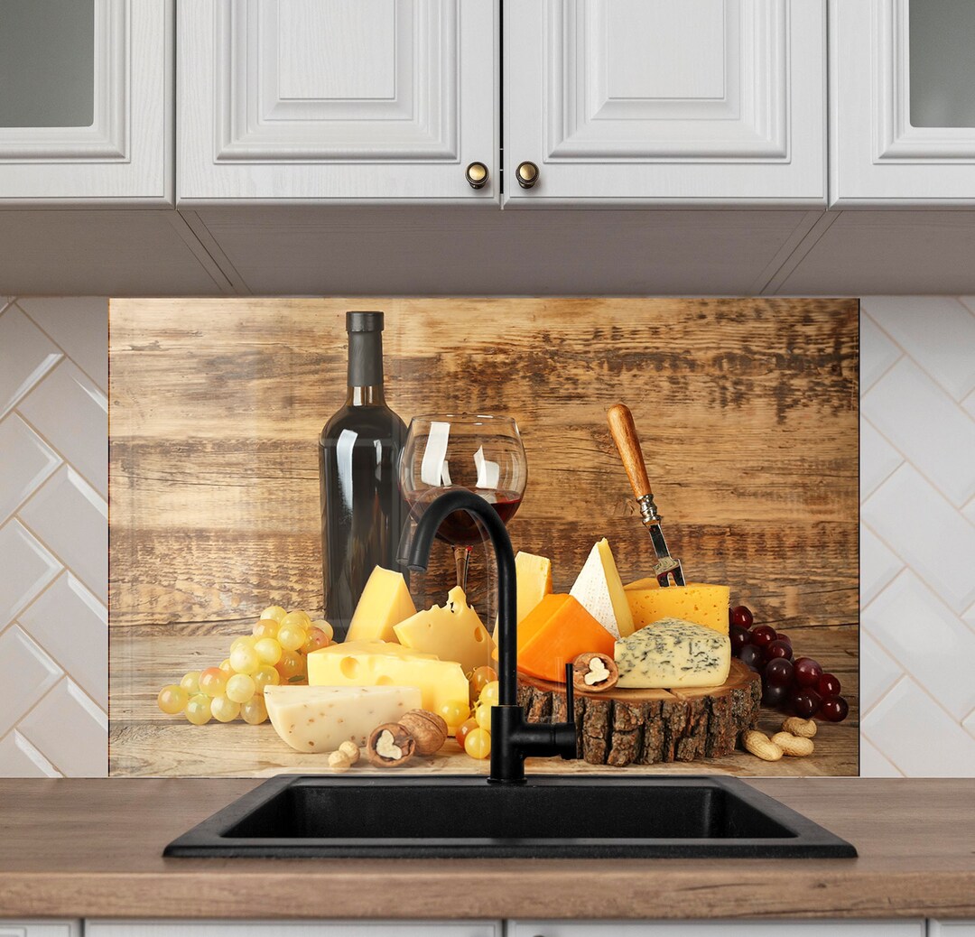 Tempered Glass Wine Backsplash Design-cooker Wall Backsplash Panel ...