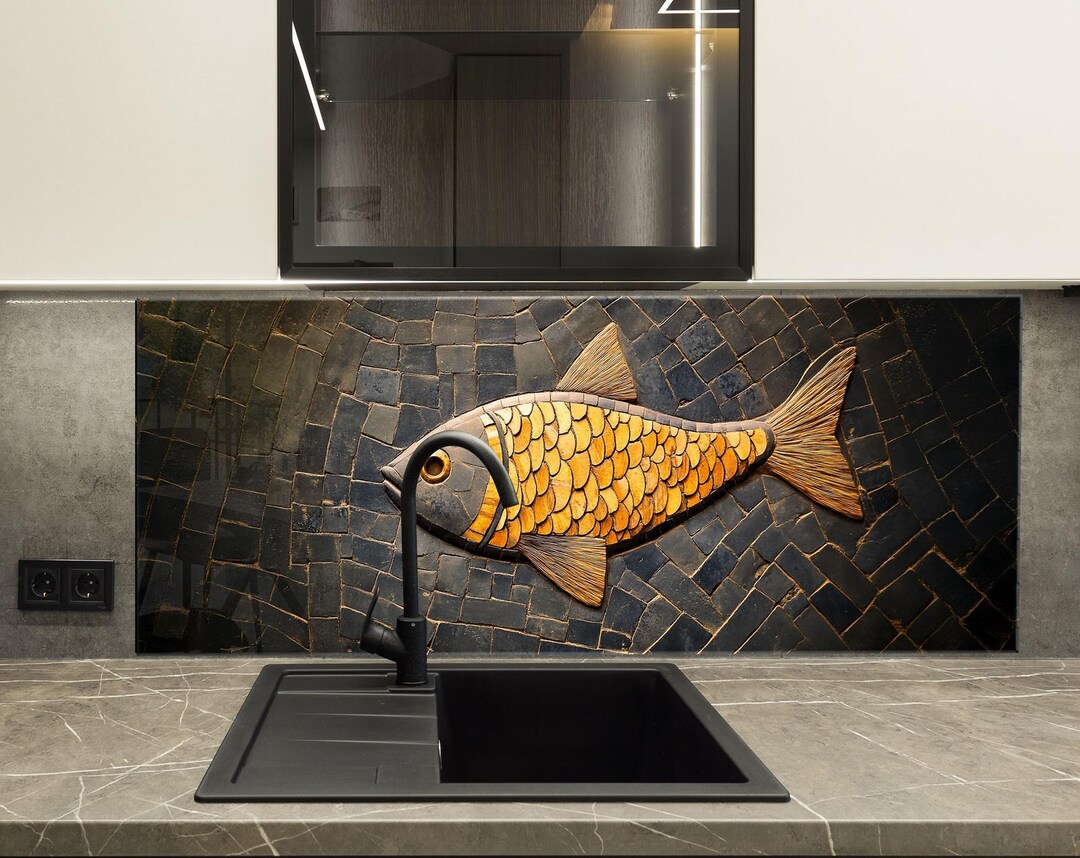 Tempered Glass Backsplash Tile-aquarium Backsplash-stove Backsplash for ...