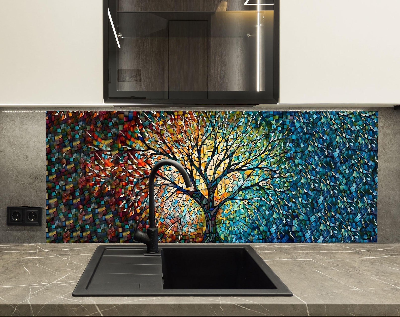 Tree of Life Tempered Glass Backsplash: Kitchen Stove Cover - Etsy Canada