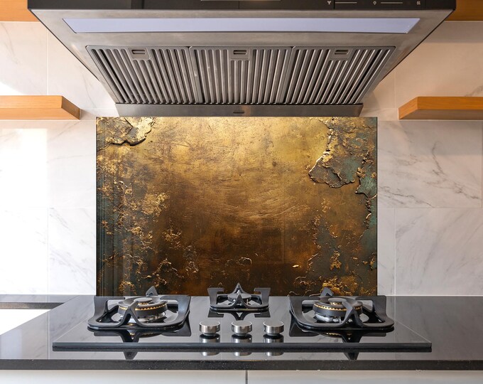 Kitchen Splashback Aged Copper Effect misty Blues - Etsy