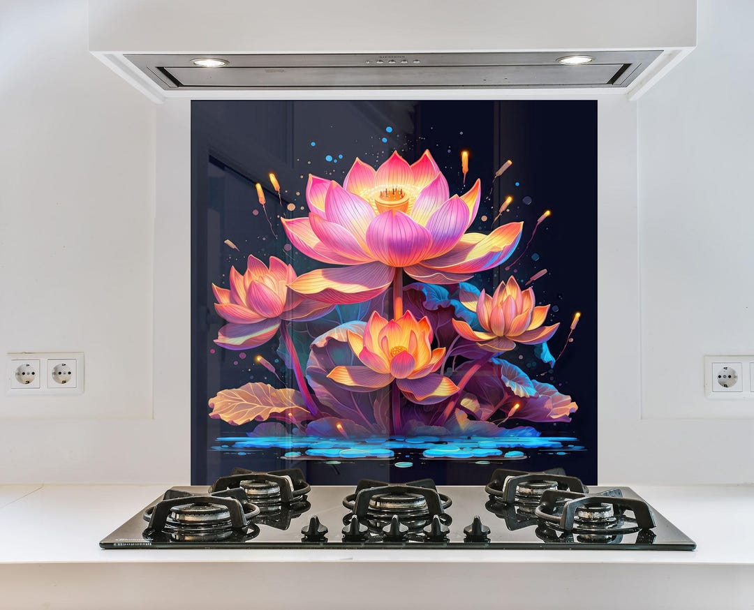 Tempered Glass Backsplash Behind Stove, Cooker Splashback, Glass ...