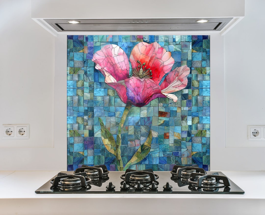 Tempered Glass Backsplash Tile-flower Backsplash Tiles-stove Backsplash ...