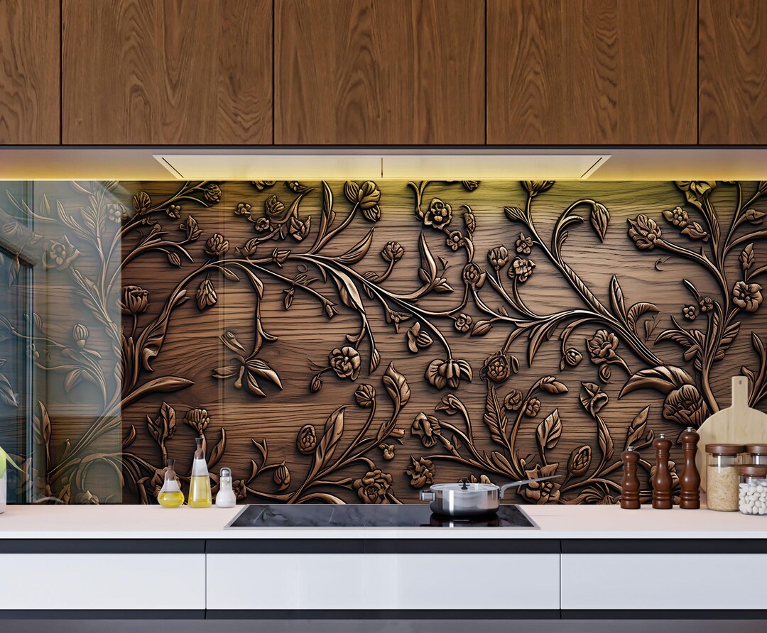 Tempered Glass Backsplash Behind Stove, Cooker Splashback, Glass ...