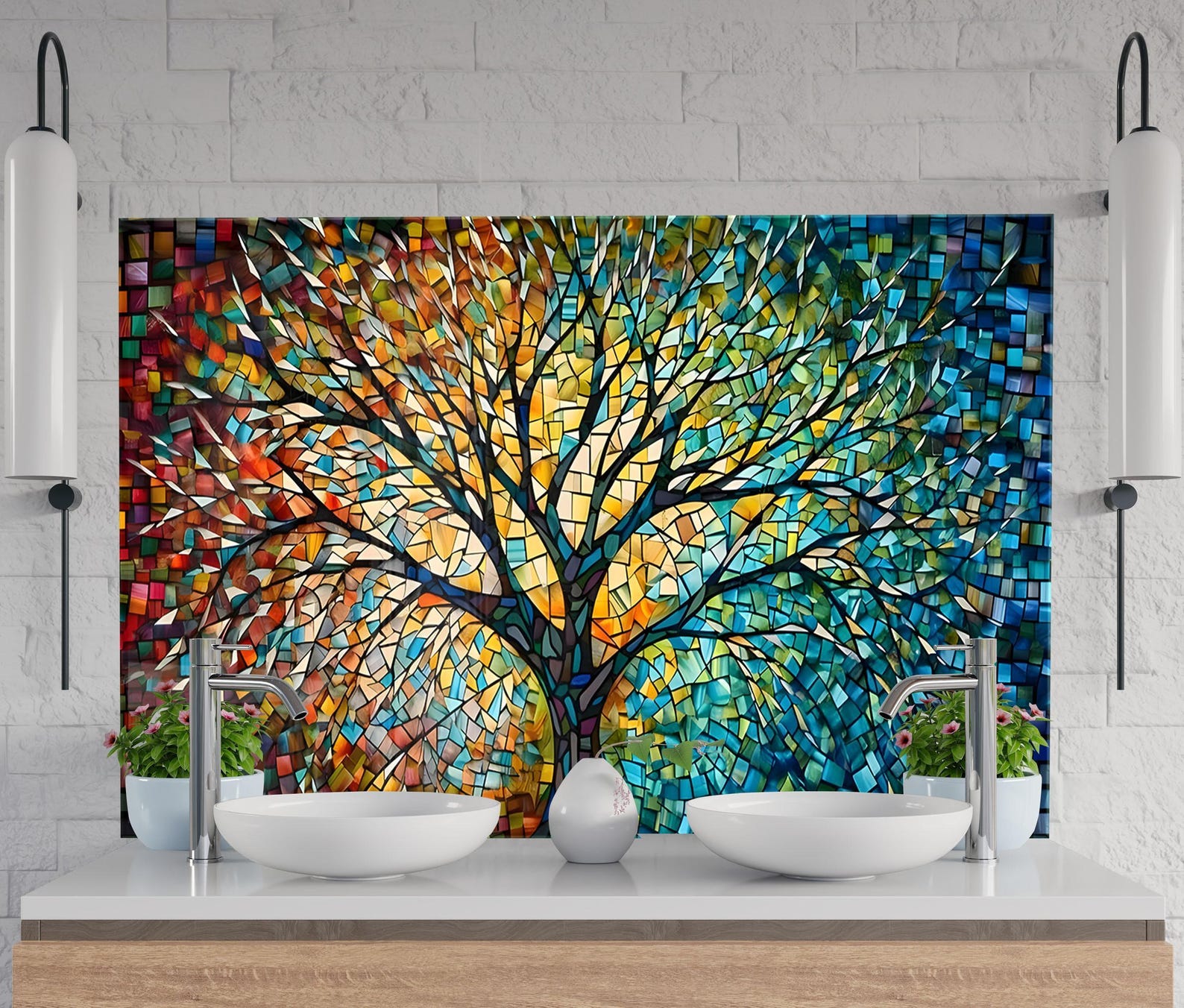 Tree of Life Tempered Glass Backsplash: Kitchen Stove Cover - Etsy Canada