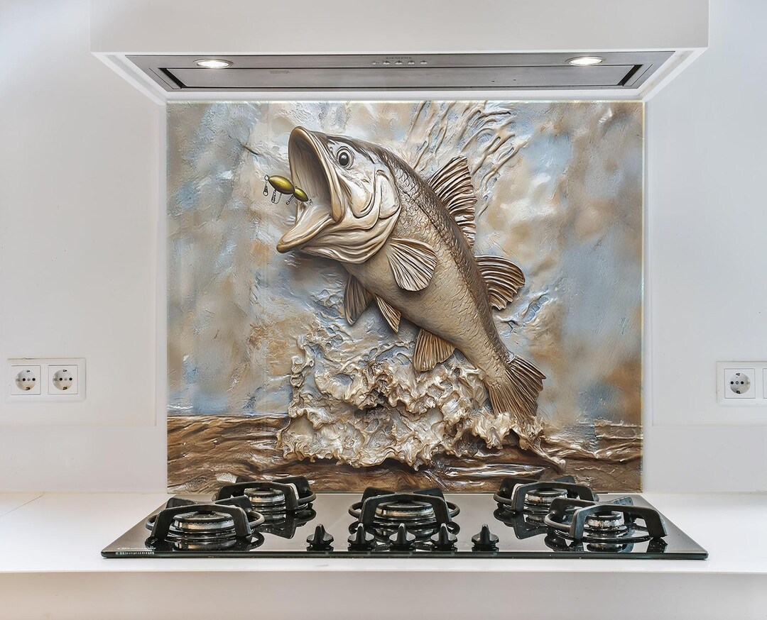 Tempered Glass Backsplash Tile-tuna Fish Backsplash-stove Backsplash ...