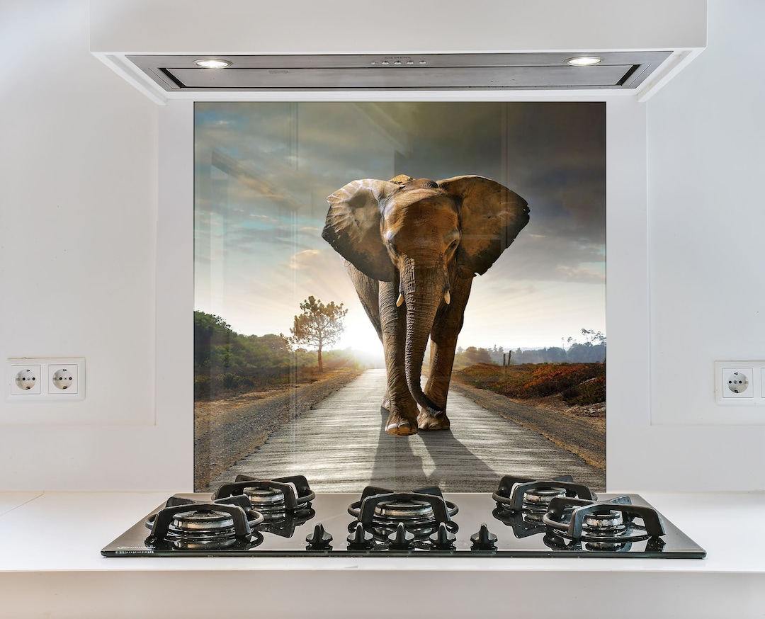 Tempered Glass Backsplash-elephant Backsplash Tiles-stove Backsplash ...