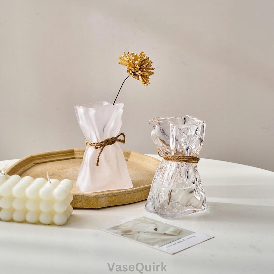 Unique Paper Bag Flower Vase , White Vase , Unique Vase , Home Decor ...