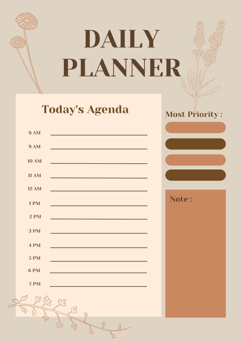 Digital Daily Planner - Etsy