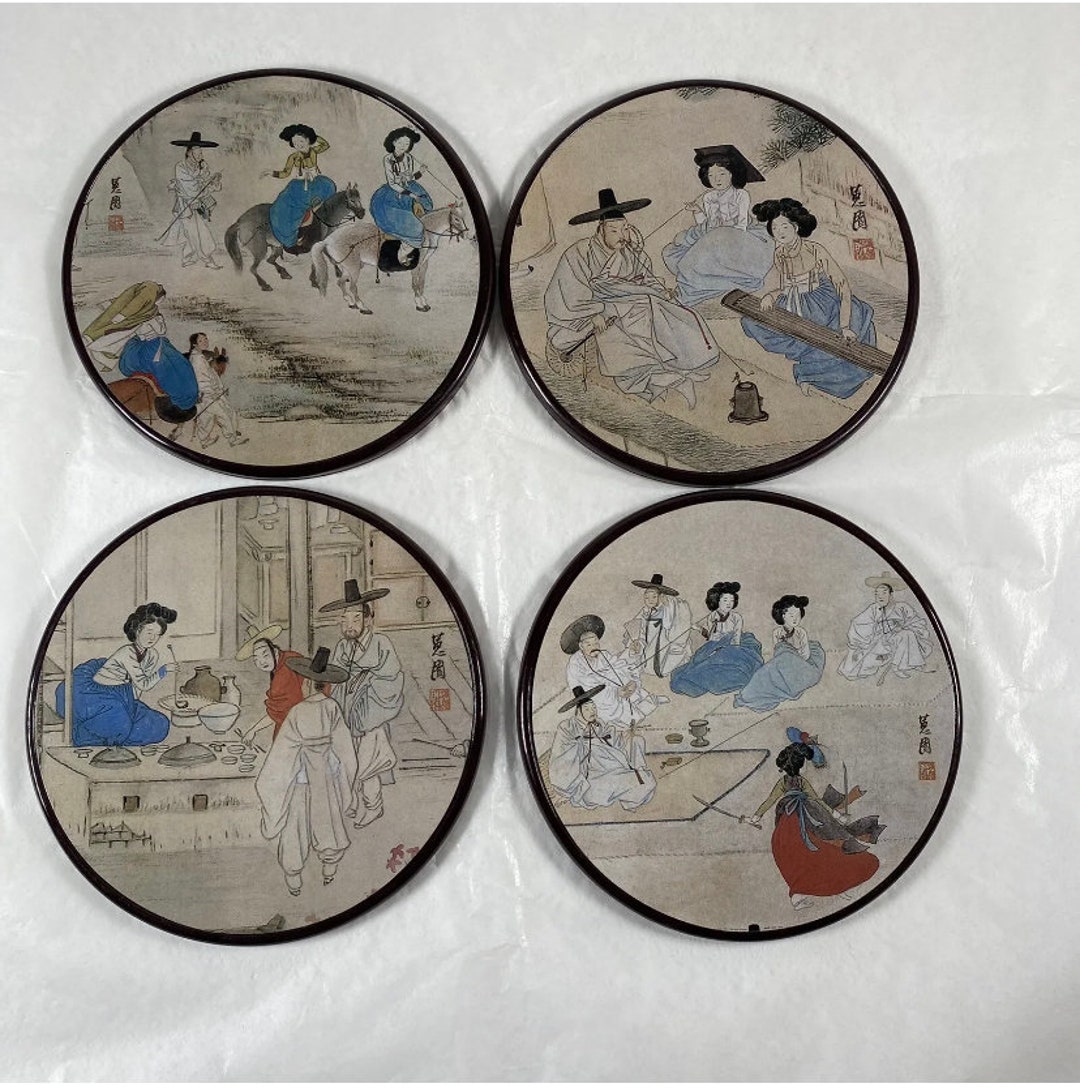Set of 4 Korea Best Collection Souvenir Table Coasters Korean - Etsy UK