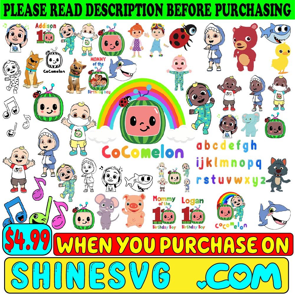 Bundle 100 Files COCOMELON SVG BUNDLE, Cocomelon Bundle, Cocomelon Svg ...