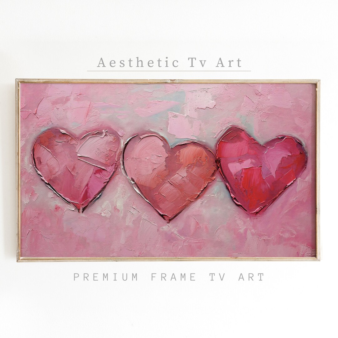 Valentine's Day Samsung TV Frame Art, Valentine's Hearts for Frame TV ...