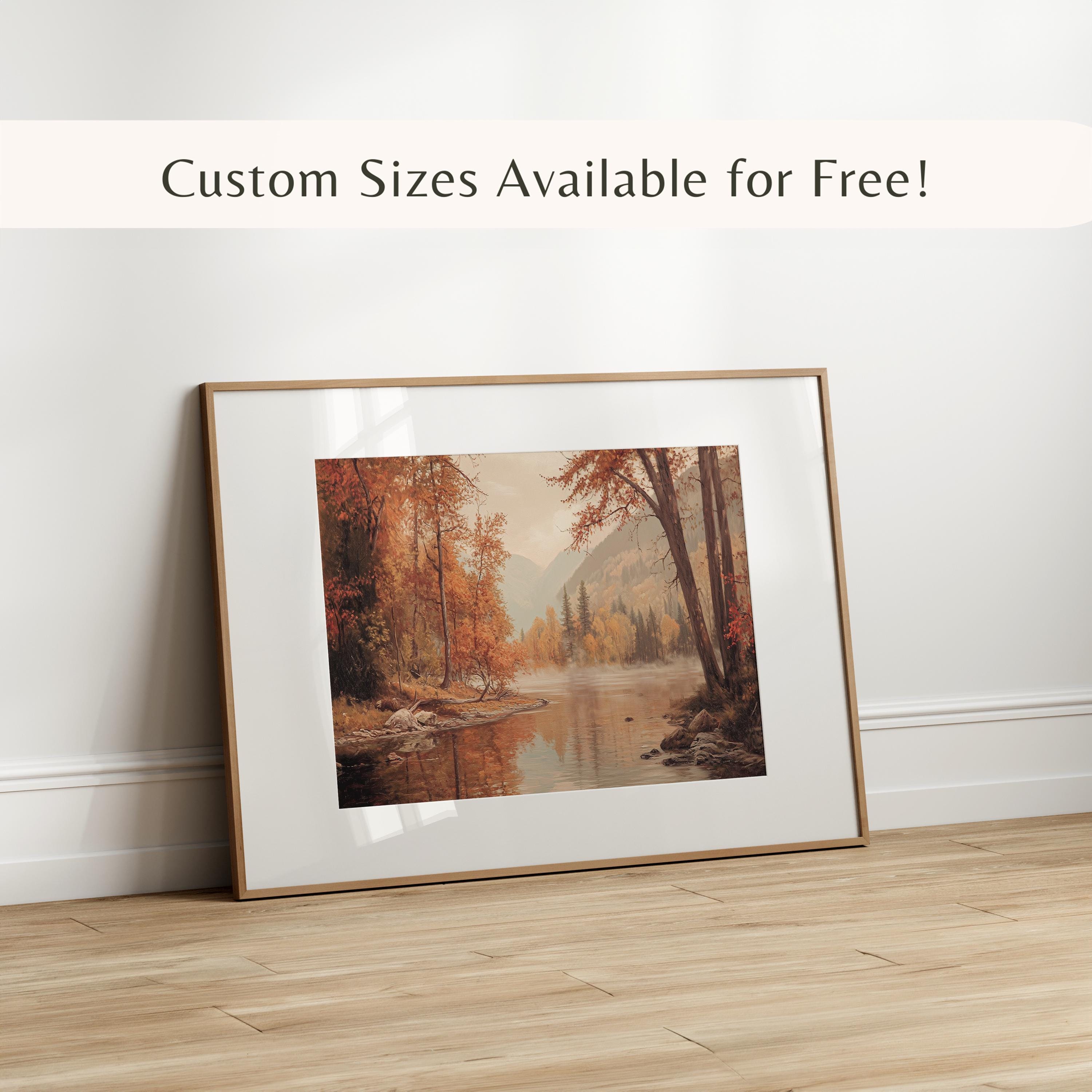 Autumn Landscape Printable Wall Art, Fall Print, Vintage Fall Decor ...