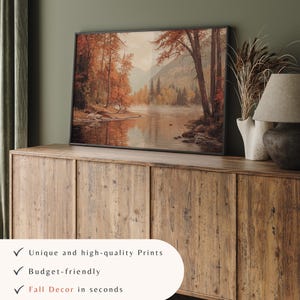 Autumn Landscape Printable Wall Art, Fall Print, Vintage Fall Decor ...
