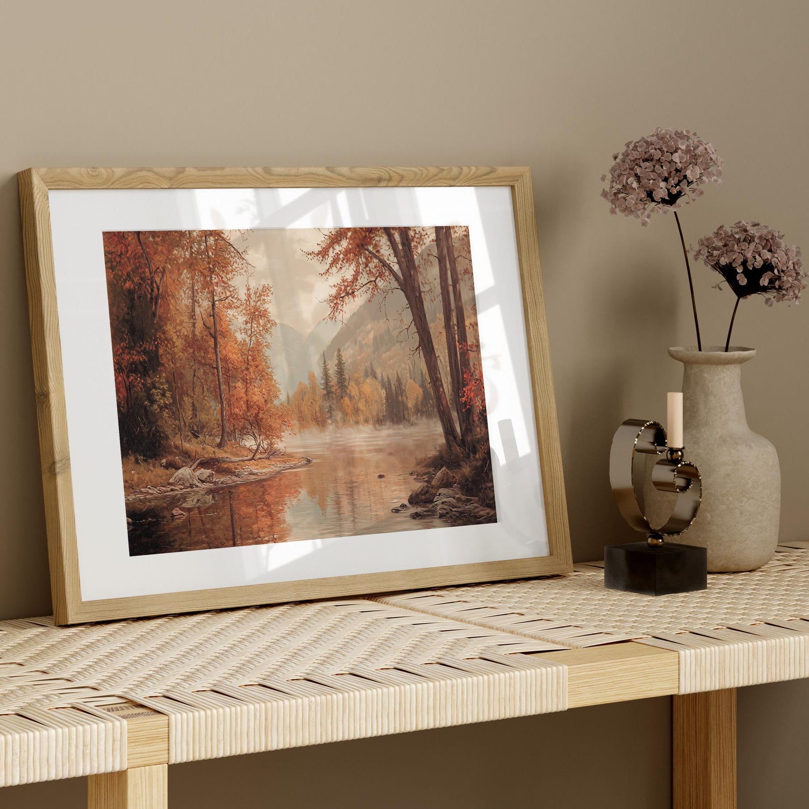Autumn Landscape Printable Wall Art, Fall Print, Vintage Fall Decor ...