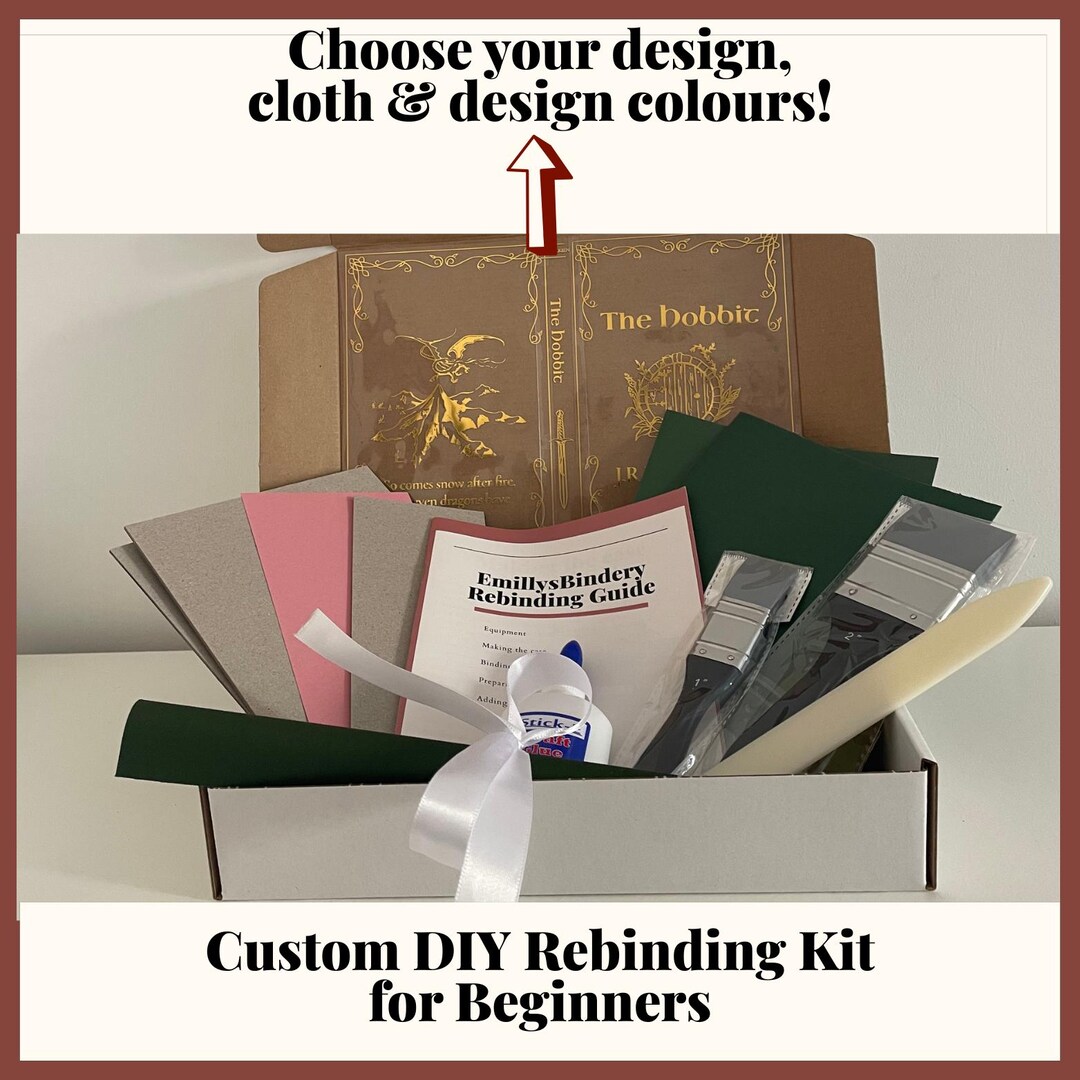 DIY Book Rebinding Kit With Custom Design (paperback to Hardback) - Etsy