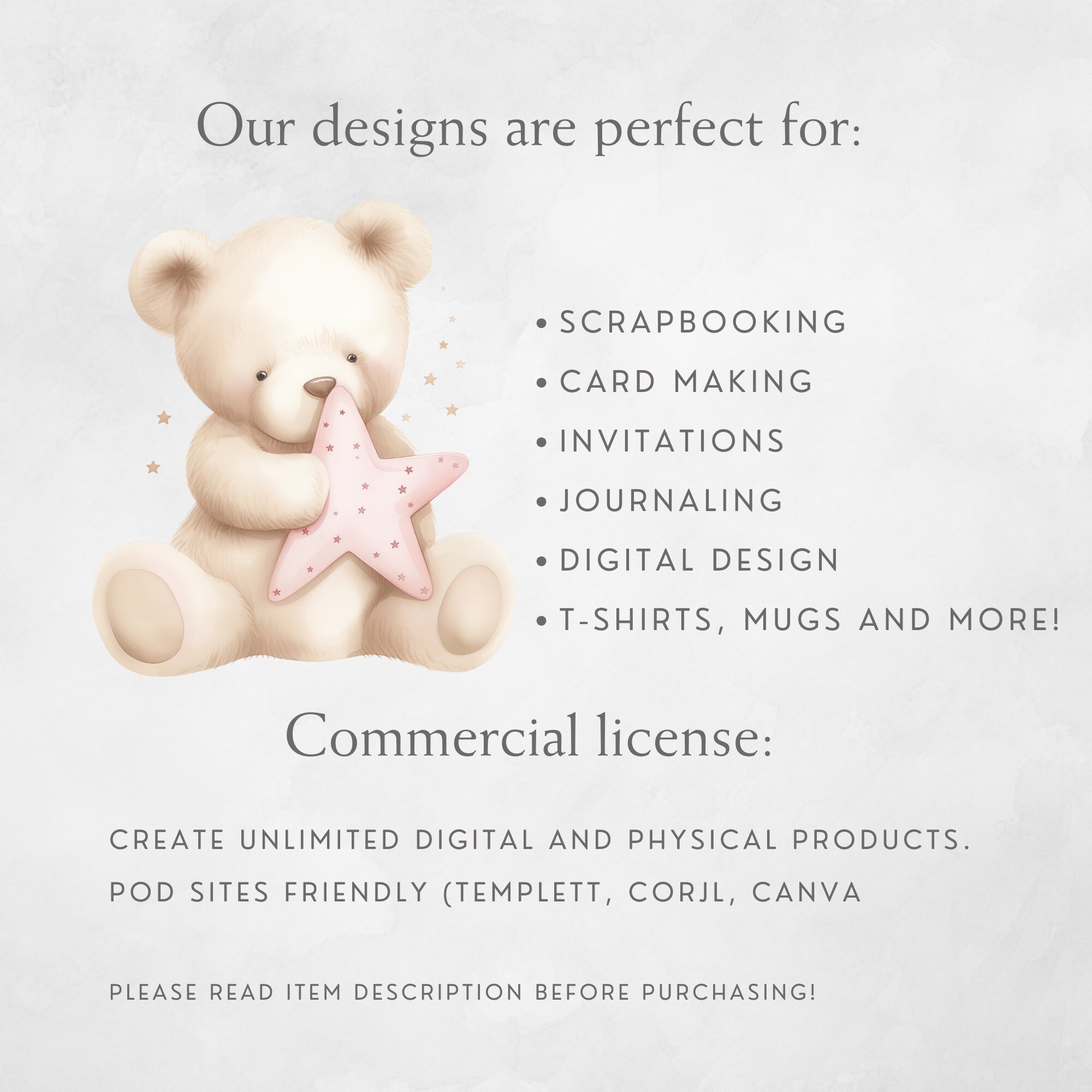 Sleeping Teddy Bear Clipart PNG Watercolor, Cute Pink Boho Baby Teddy ...