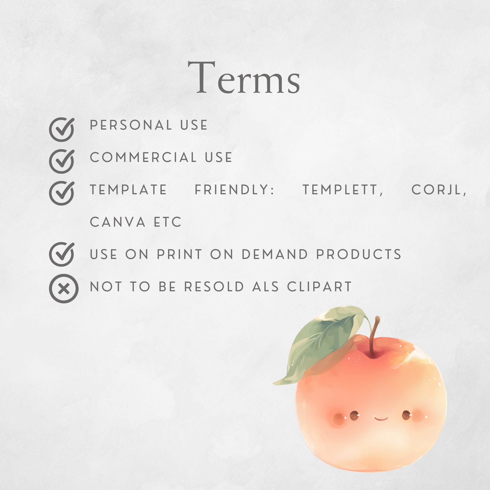 Cute Kawaii Fruits Clipart PNG Watercolor, Kawaii Tropical Fruit Apple ...