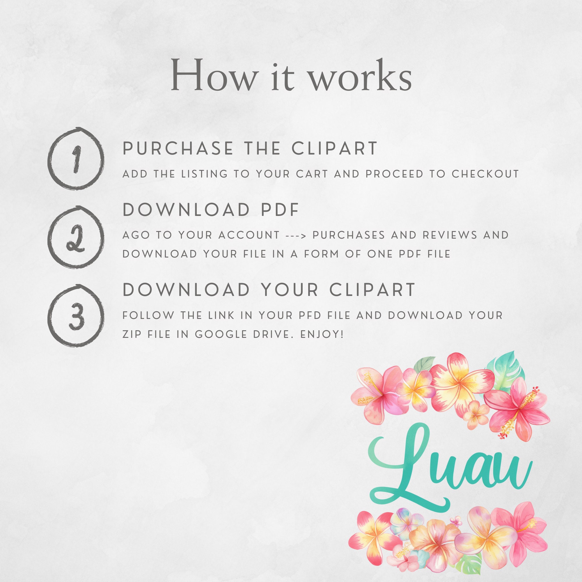 Luau Hawaii Clipart Watercolor PNG, Hawaiian Tropical Floral Party ...