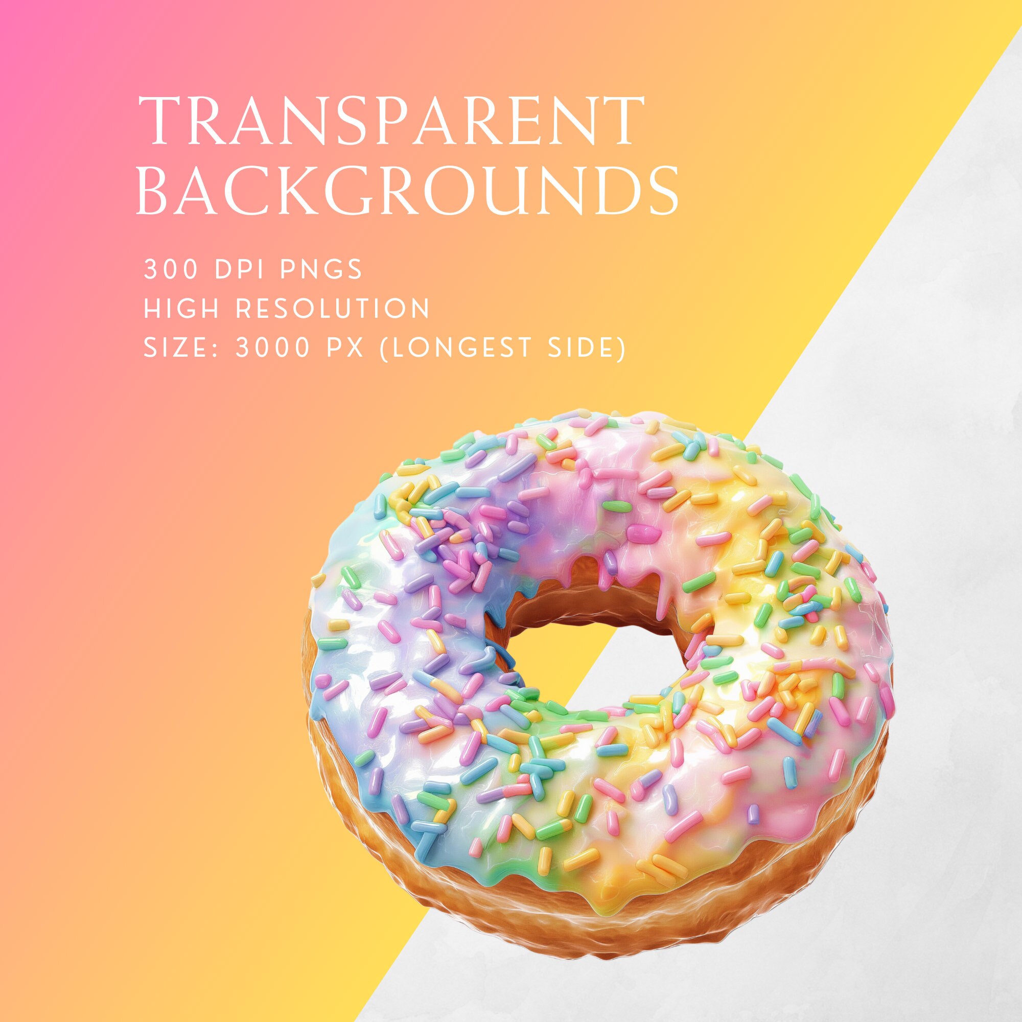 Rainbow Donuts Watercolor Clipart, Donut Illustrations Graphics, Sweet ...