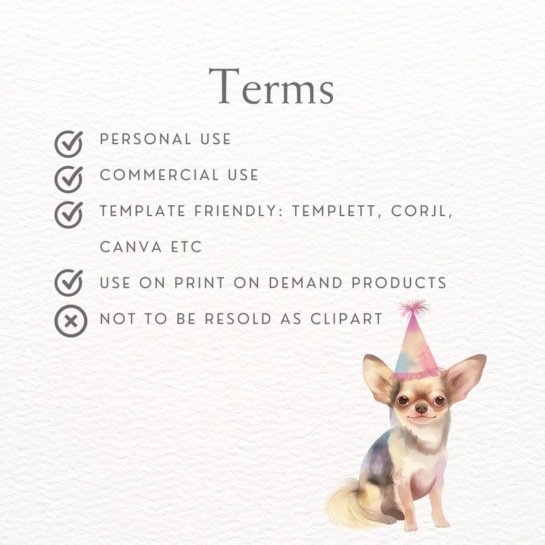 Dog Birthday Party Clipart PNG Bundle Watercolor, Cute Puppy Birthday ...