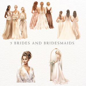 Boho Wedding Clipart Watercolor PNG, Rustic Wedding Day Clipart PNG ...