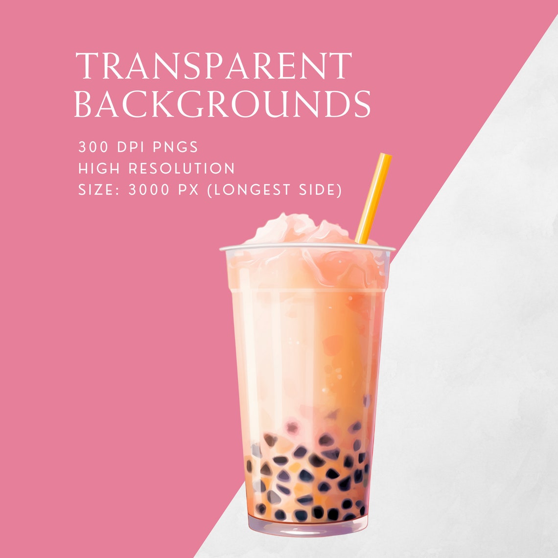 19 Boba Tea Clipart PNG Watercolor, Pastel Bubble Milk Tea Clipart ...