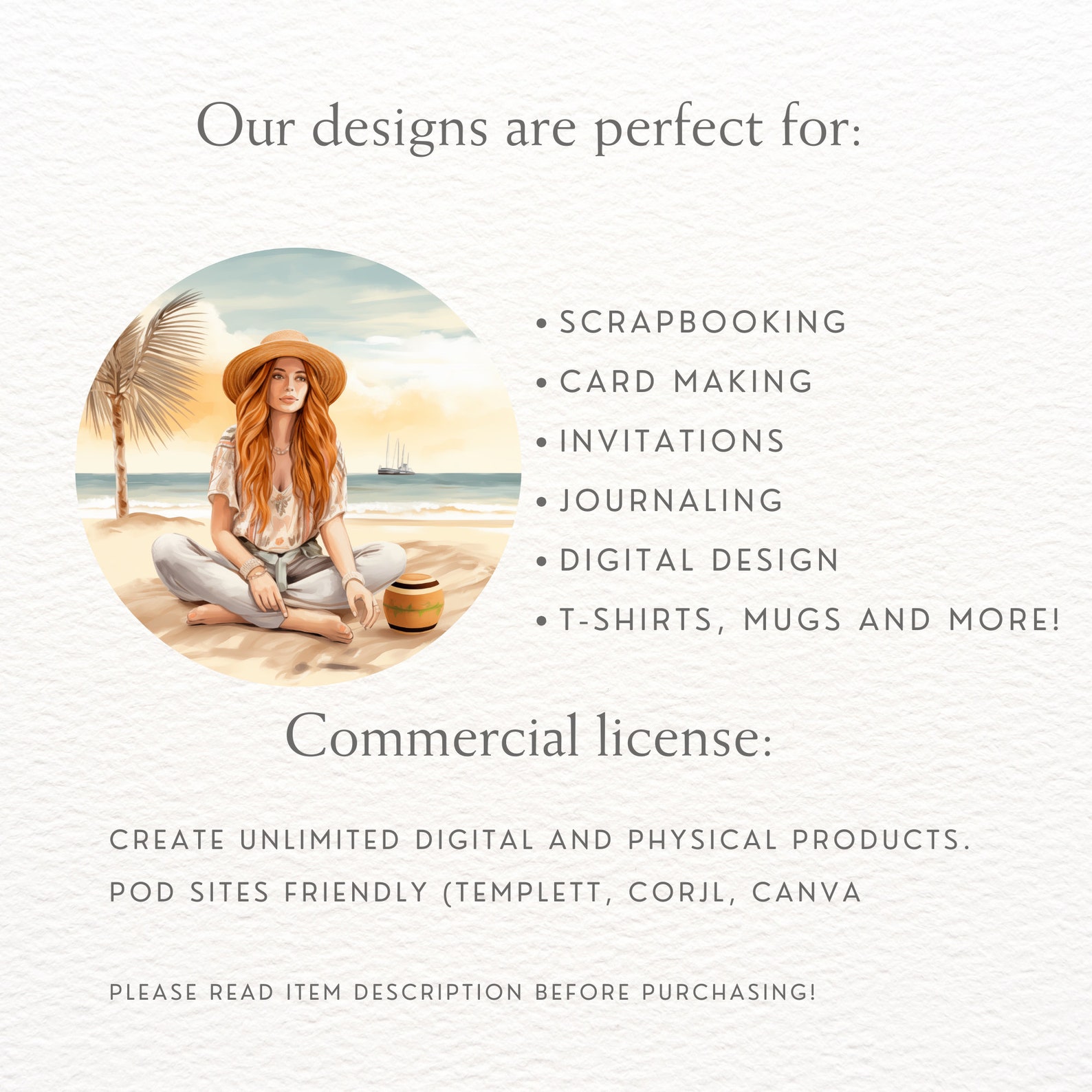 Boho Summer Beach Clipart PNG Watercolor, Boho Beach Holiday, Nautical ...