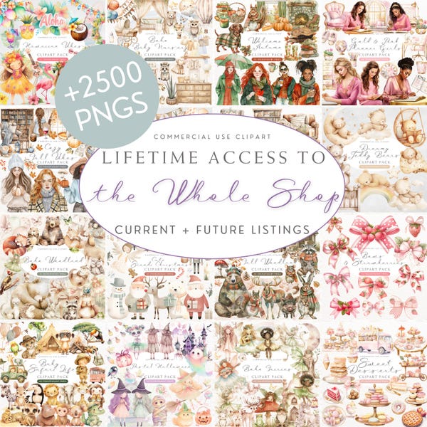 Whole Shop Lifetime Access Png - Etsy