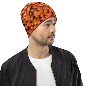 Beanie Funny Bean All-over Print Baked Beans Hat Hilarious Meme Hat ...