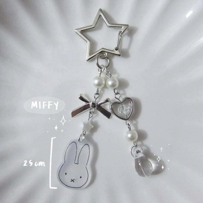 Miffy/totoro/toro Beaded Keychains ౨ৎ Cute Aesthetic Accessories for ...