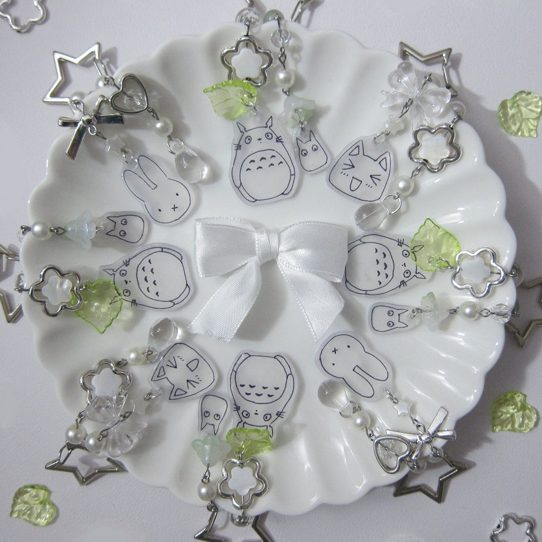 Miffy/totoro/toro Beaded Keychains ౨ৎ Cute Aesthetic Accessories for ...