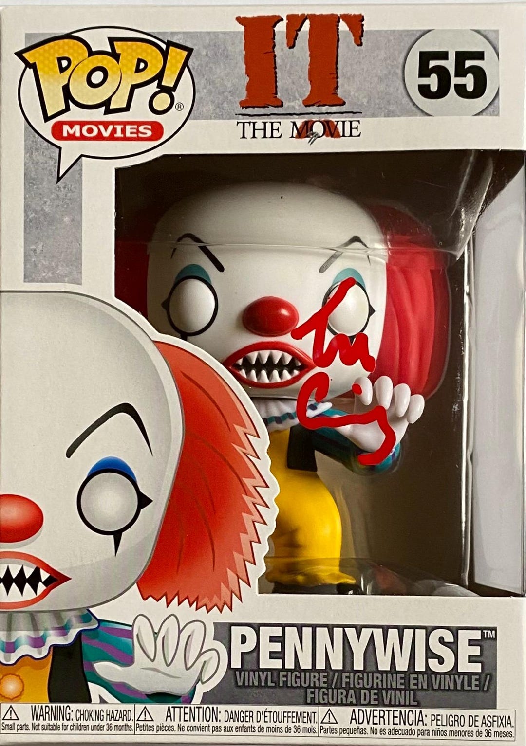 Tim Curry Autographed It Pennywise Funko Pop #55 - Etsy