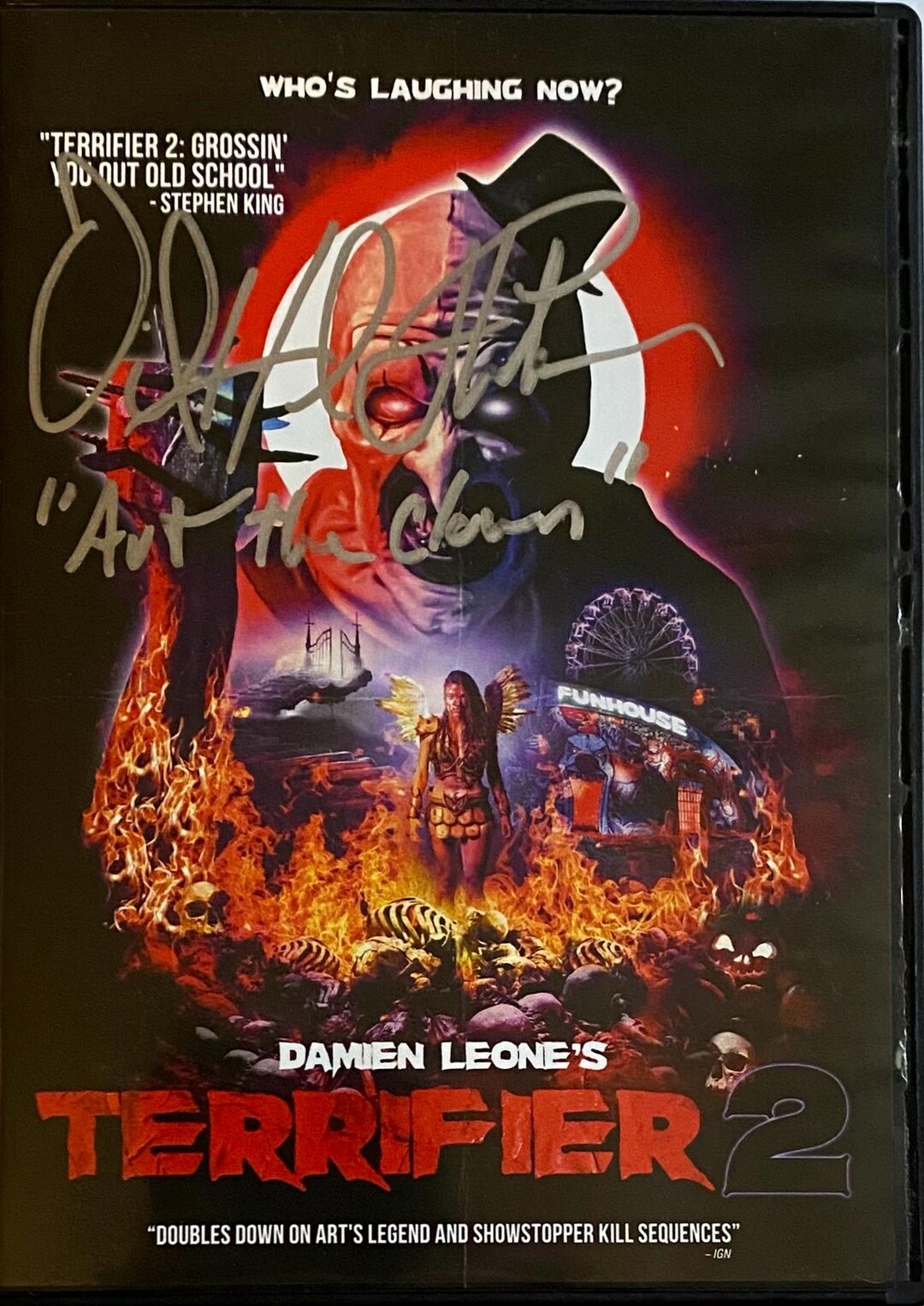 David Howard Thornton Autographed Terrifier 2 Dvd - Art the Clown - Etsy