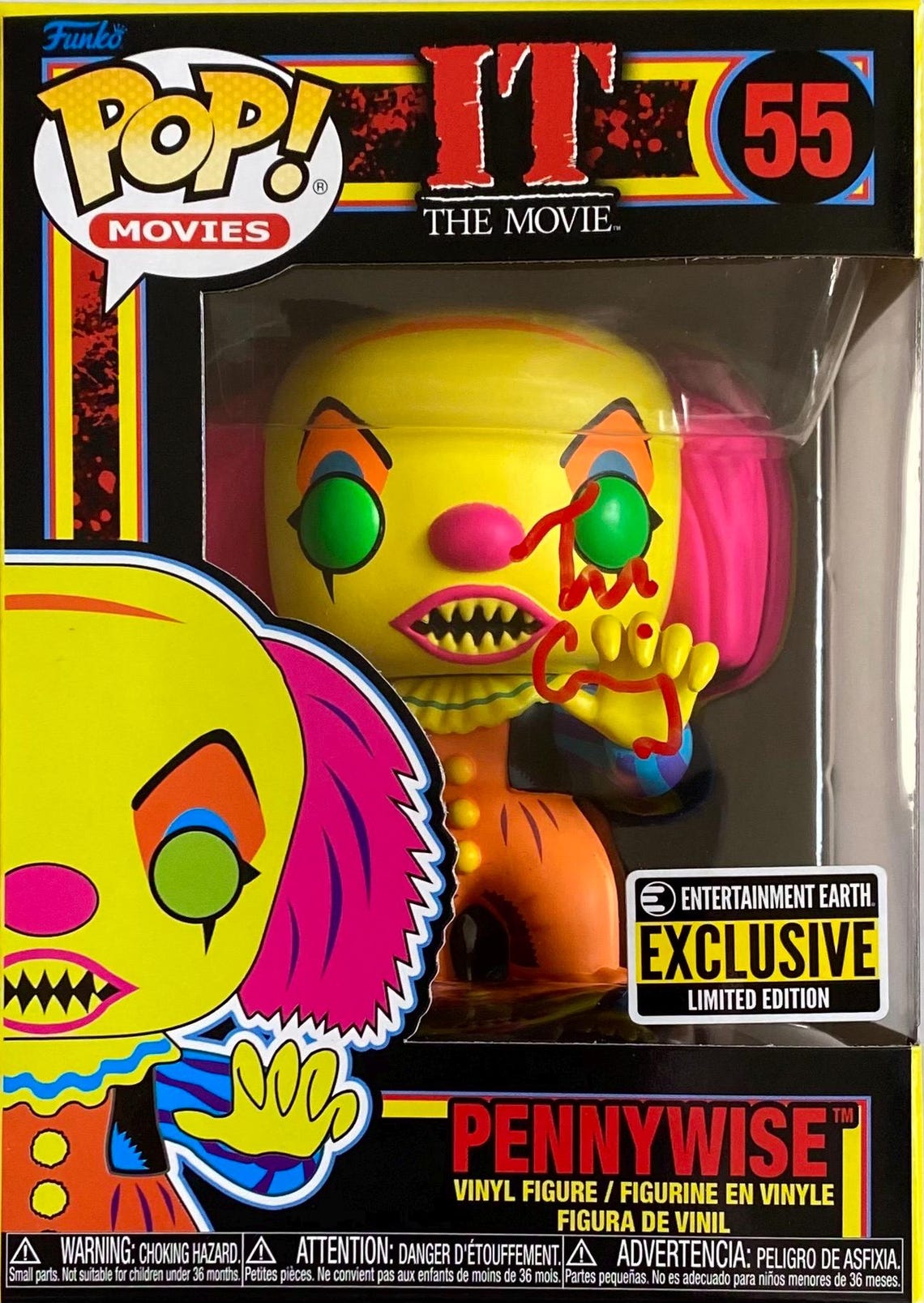 Tim Curry Autographed It Pennywise Funko Pop #55 - Etsy