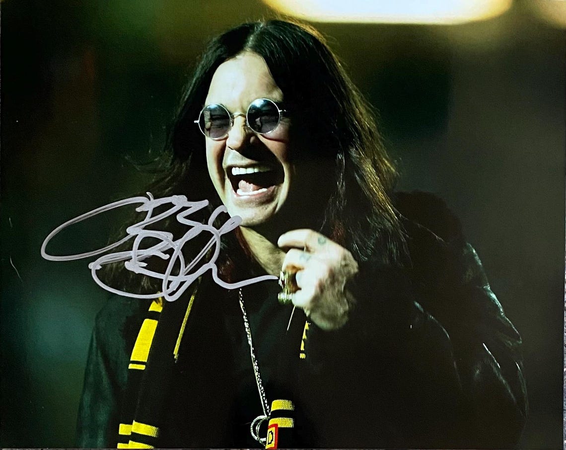 Ozzy Osbourne Autographed 8x10 Photo - Etsy
