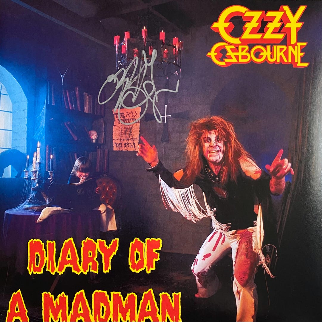 Ozzy Osbourne Autographed Signed Diary of A Madman Vinyl - Etsy