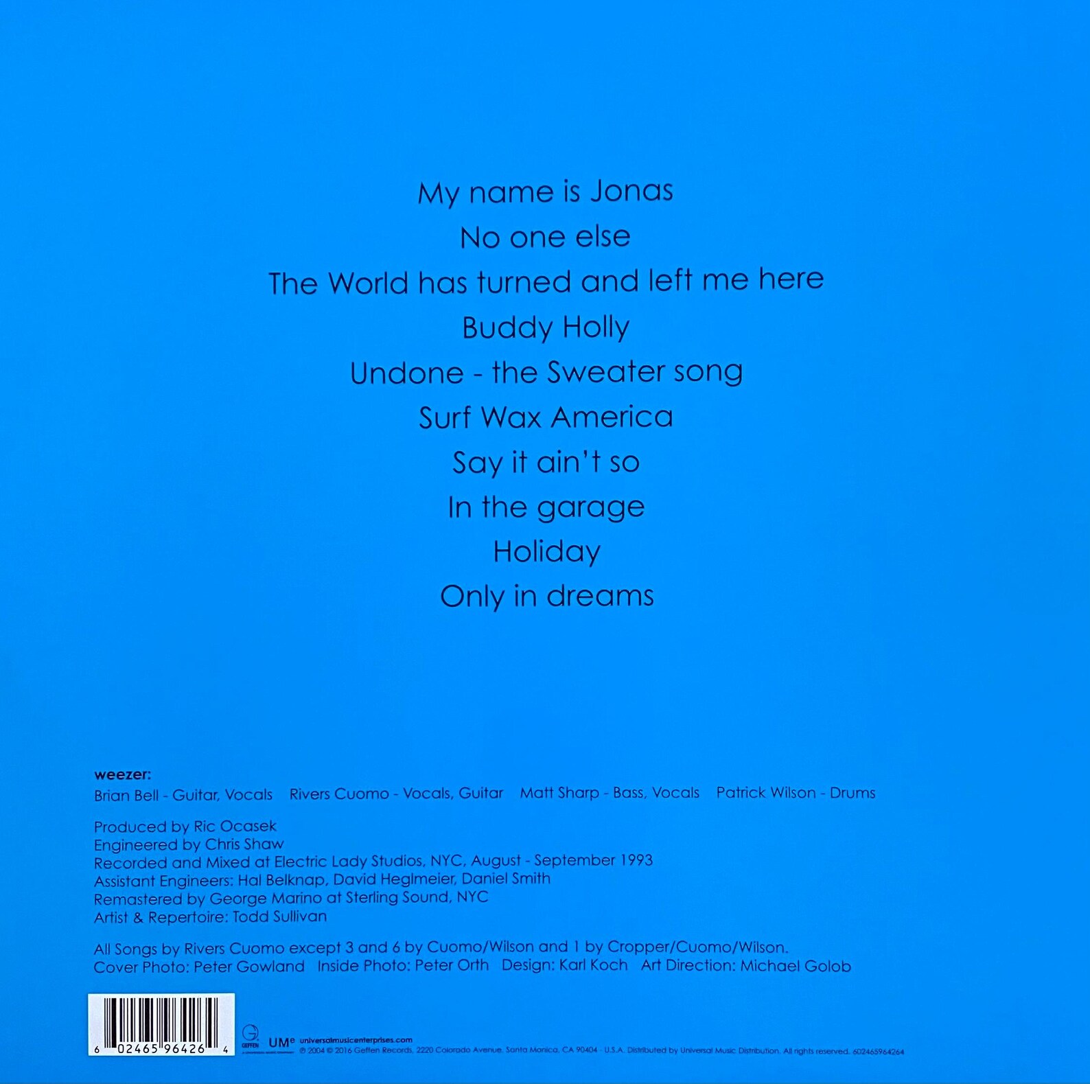 Rivers Cuomo Autographed Weezer Blue Album Vinyl - Etsy