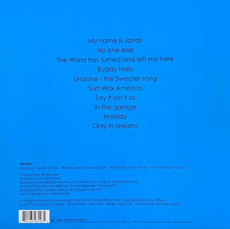 Rivers Cuomo Autographed Weezer Blue Album Vinyl - Etsy