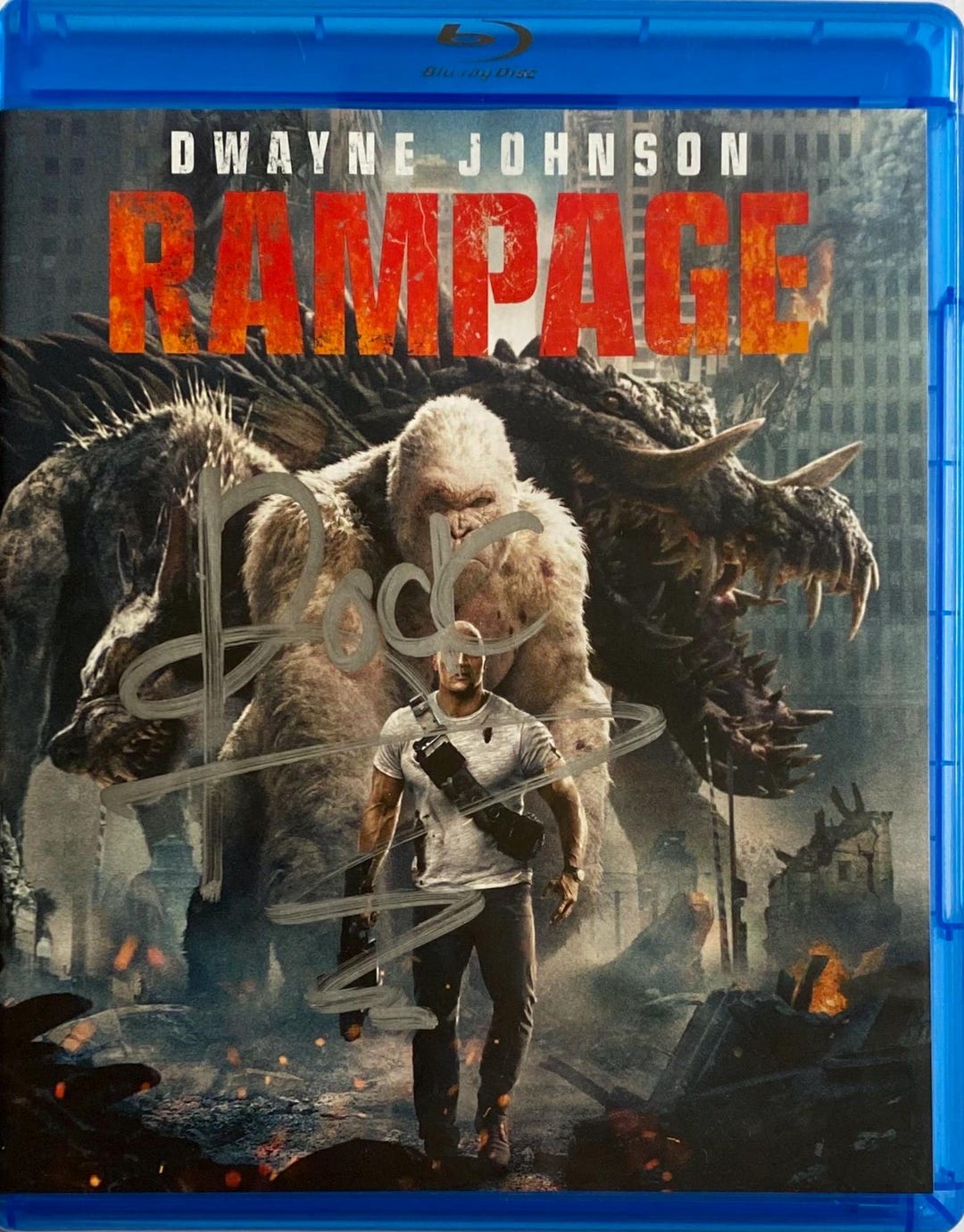 Dwayne the Rock Johnson Autographed Signed Rampage Blu Ray - Etsy