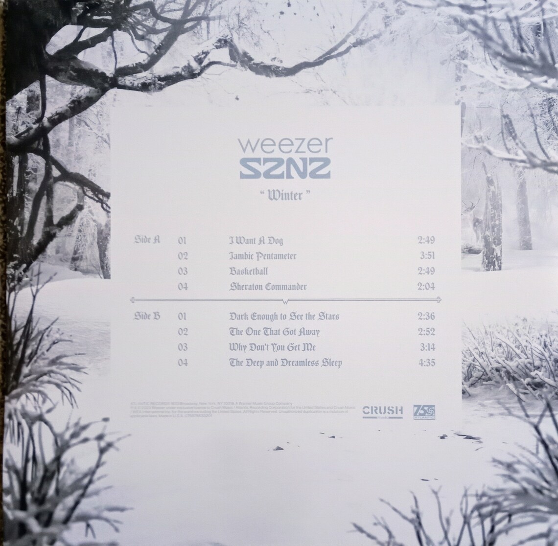 Rivers Cuomo Autographed Weezer SZNZ Winter Vinyl - Etsy