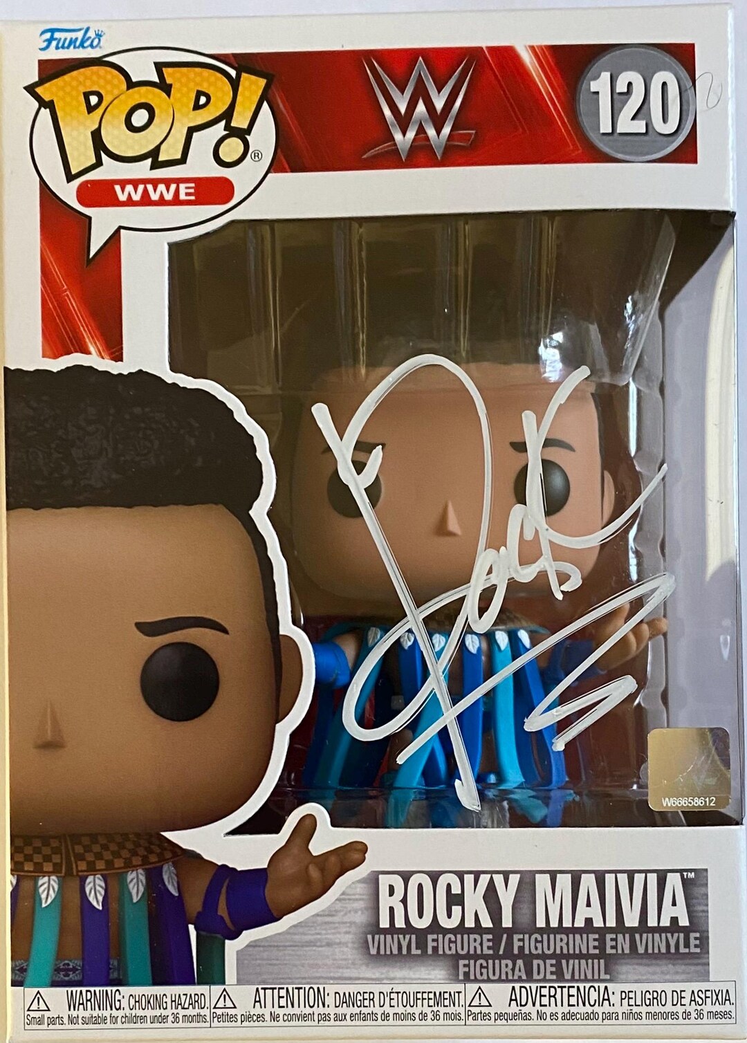 WWE Dwayne the Rock Johnson Autographed Signed Rocky Maivia Funko Pop ...