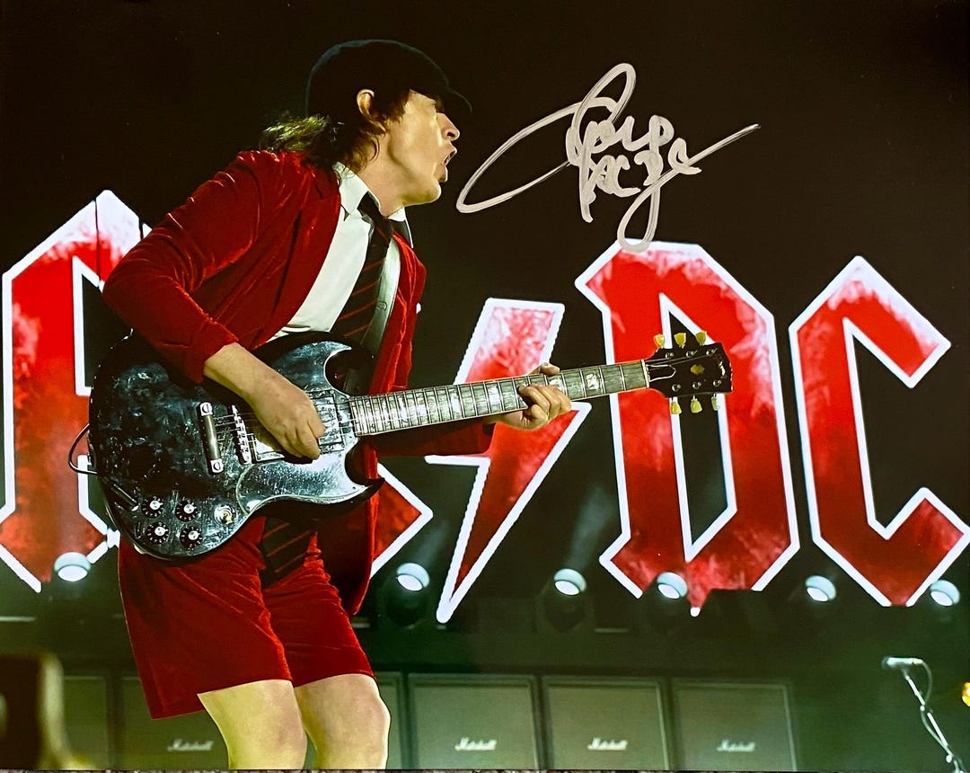 Angus Young Autographed Signed AC/DC 8x10 Photo - Etsy