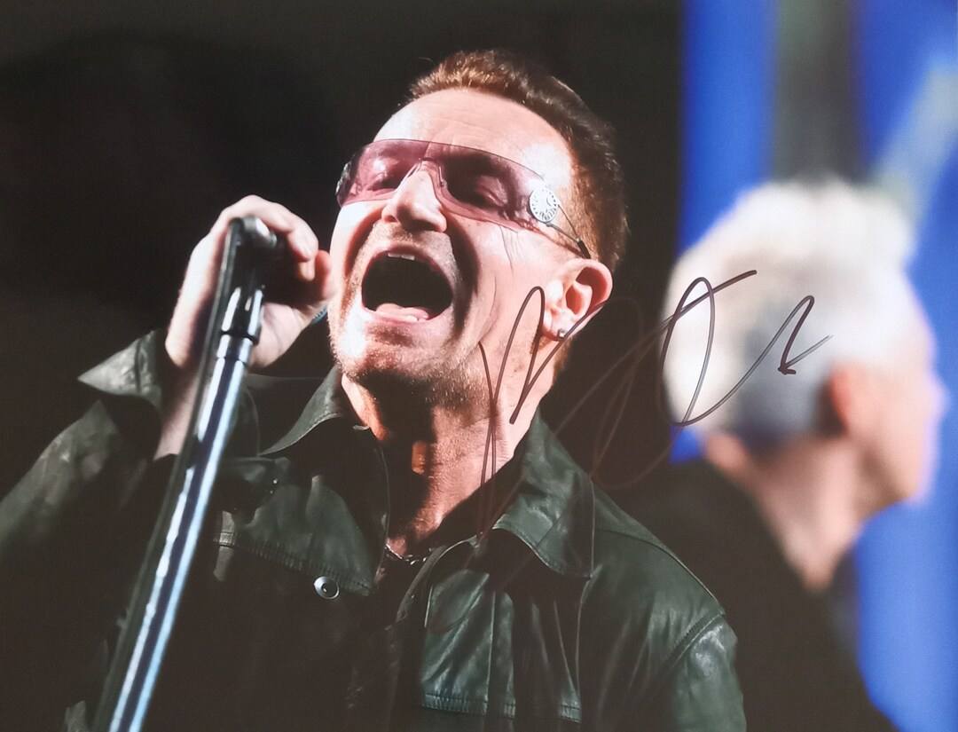 U2 Bono Autographed Signed 8x10 Photo - Etsy