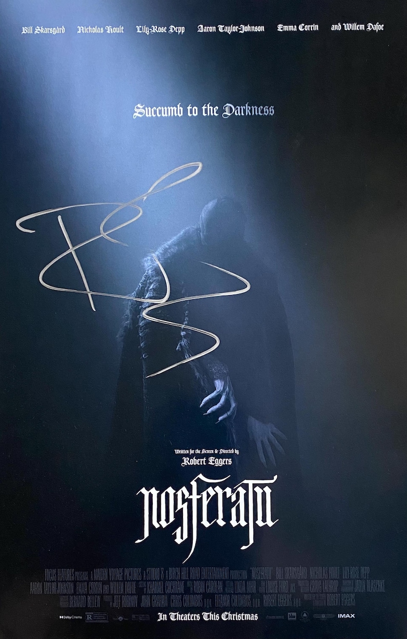 Bill Skarsgard Autographed Nosferatu Movie Poster 11”x17” - Etsy